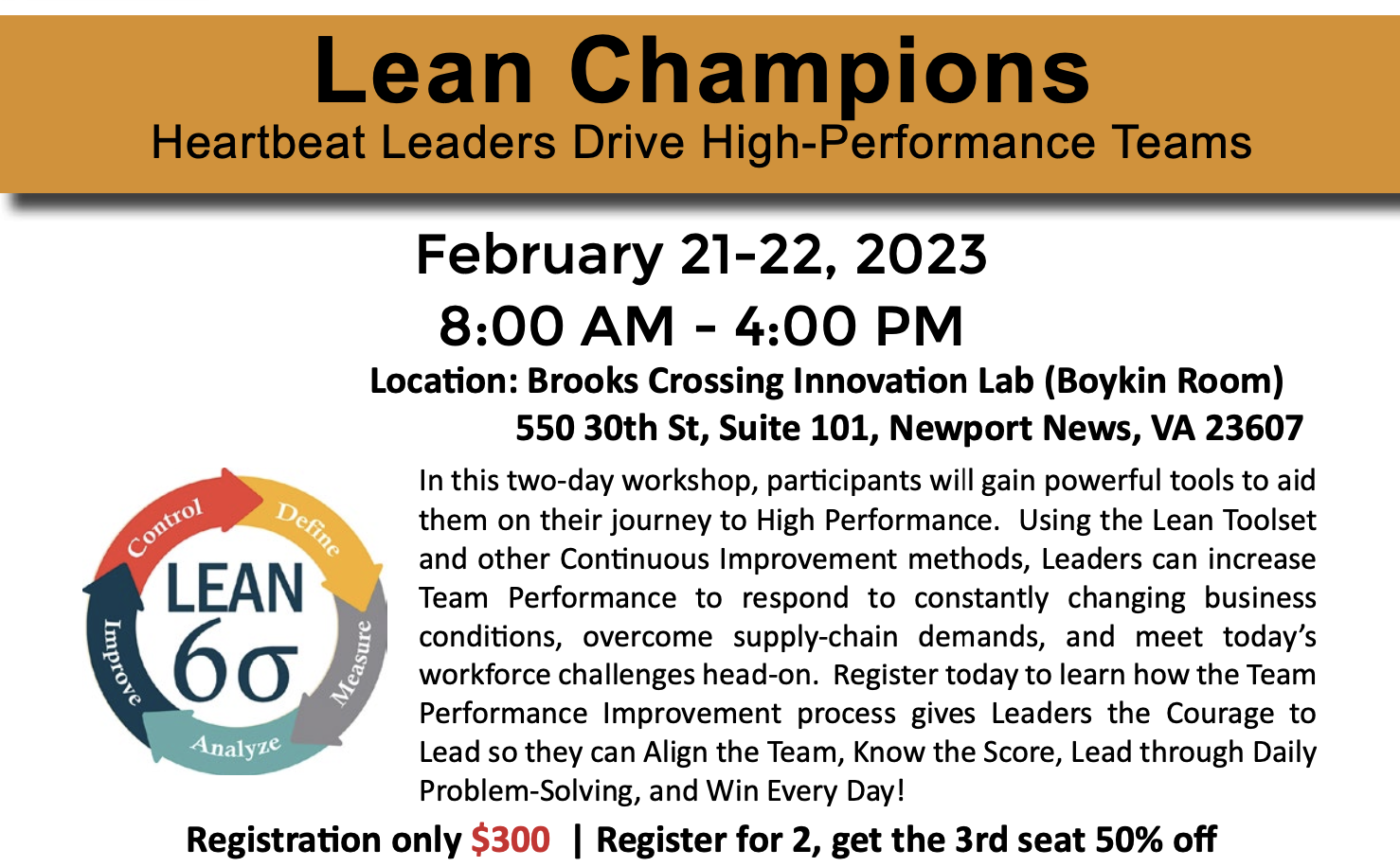 Lean Champions Workshop - TMG, Inc.